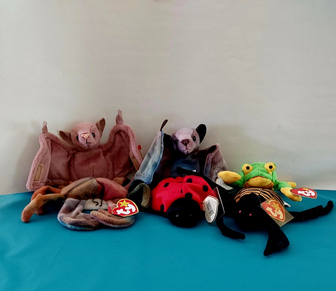 TY Beanie Baby TY Lucky Ty Spinner Ty Batty 1996 Ty Smoochy Mini Ty ...