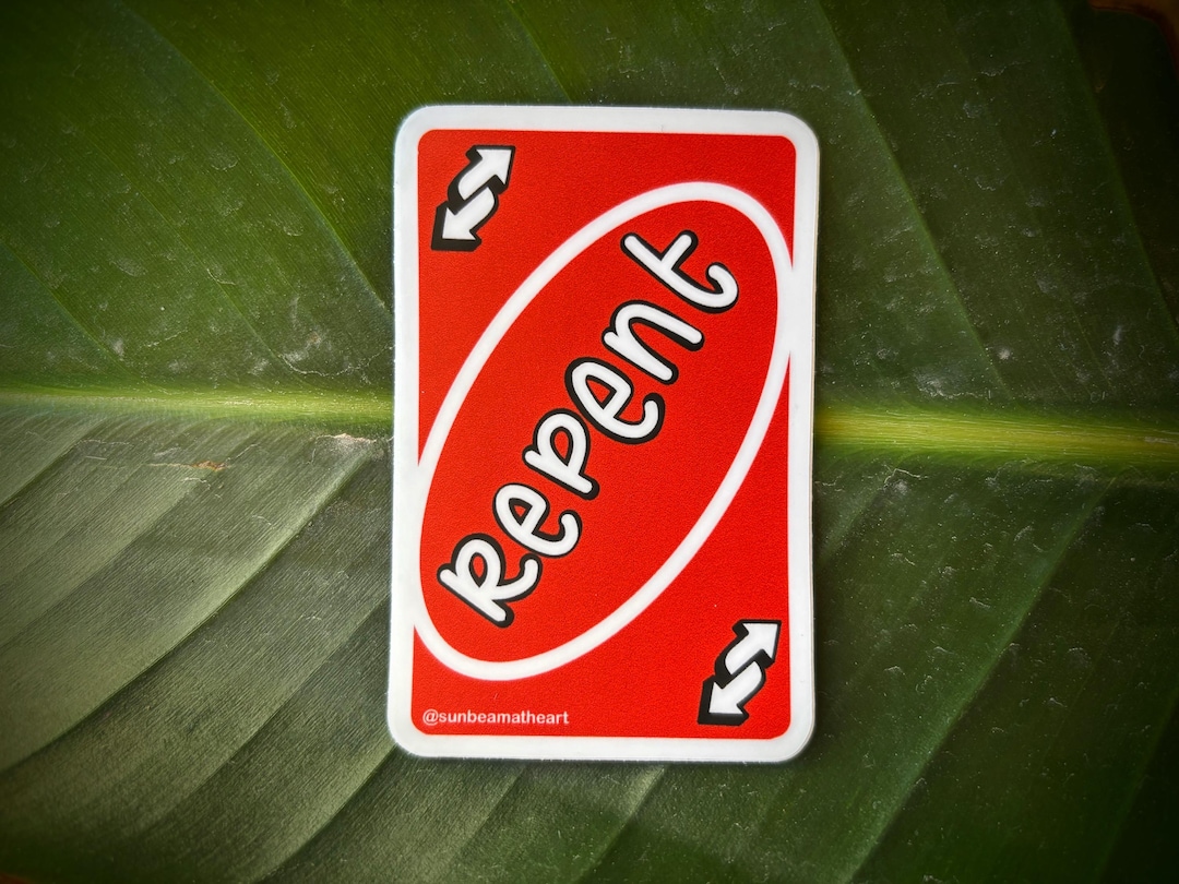 Funny Repent Sticker – Christian Faith Humor, Waterproof Vinyl Decal - Etsy