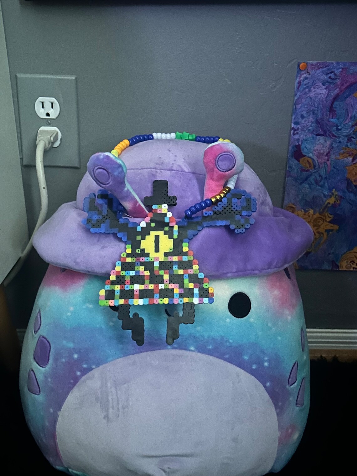 Bill Cipher Perler Bead Necklace - Etsy