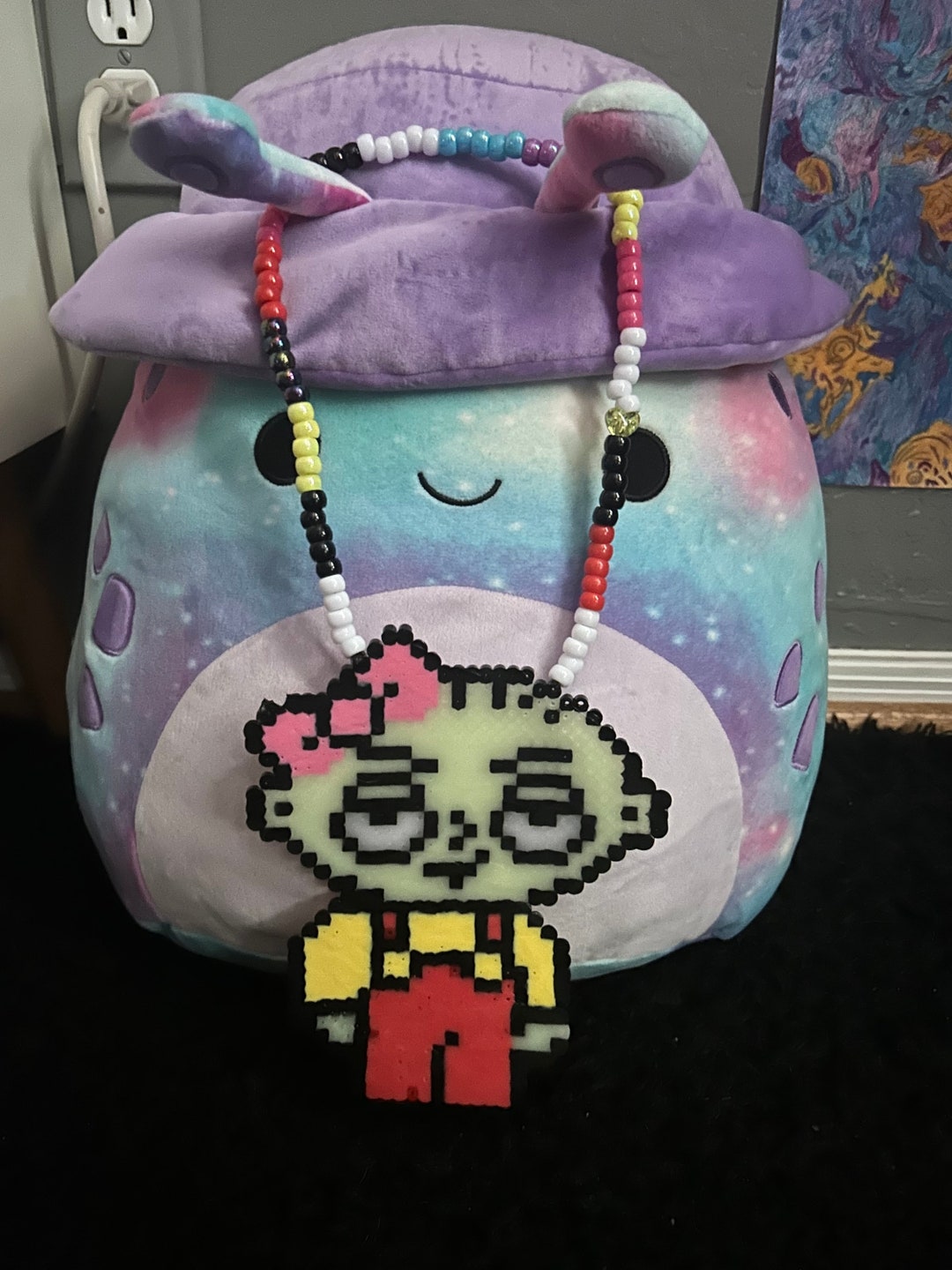 US Shipping Only Stewie X Hello Kitty Perler Bead Necklace - Etsy