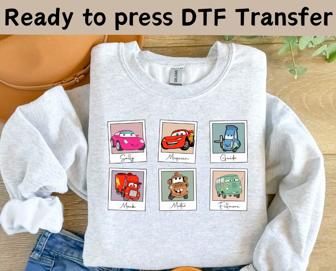 Disney Cars Lightning Mcqueen DTF Transfer,disney Cars Radiator Springs ...