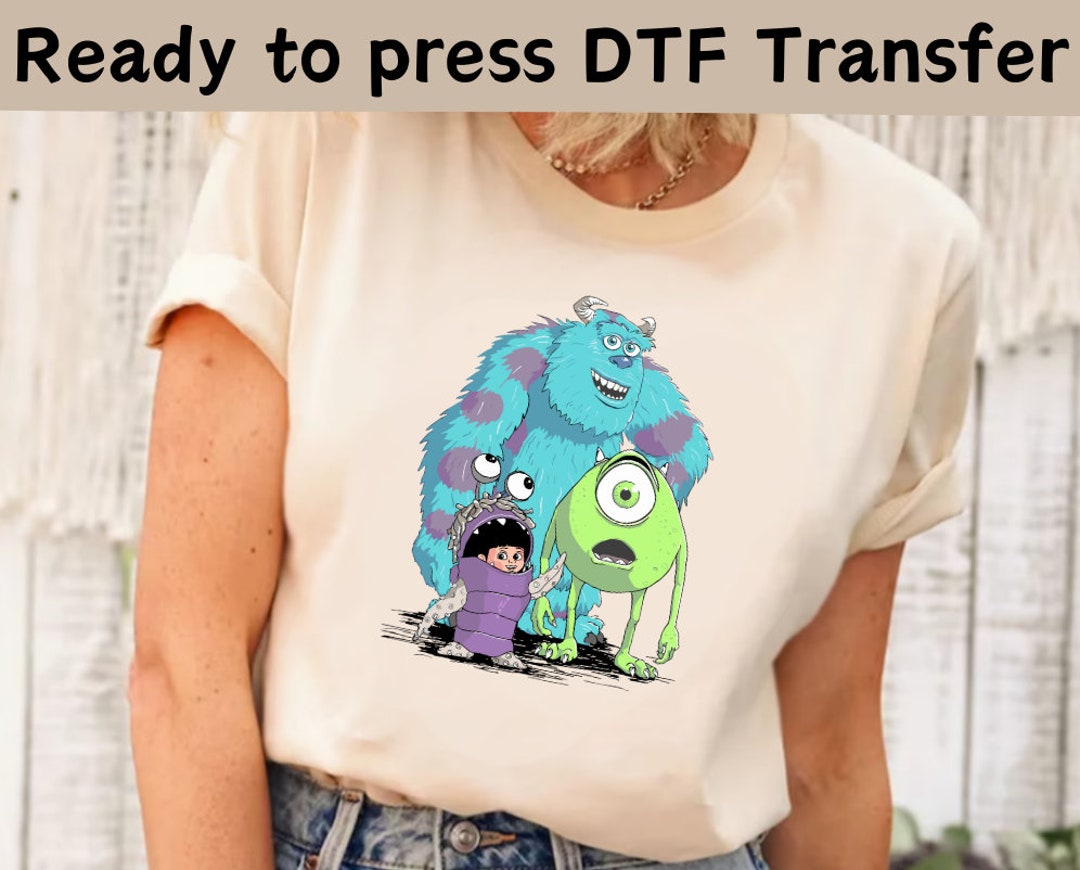 Disney Monsters DTF Transfer, Disney Monsters Inc Shirt, Monsters Boo ...