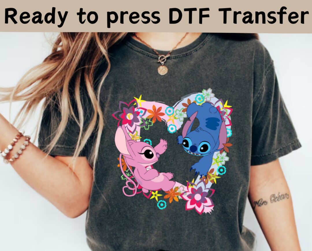 Disney Love Stitch DTF Transfer,lilo and Stitch Shirt,ready to Press ...
