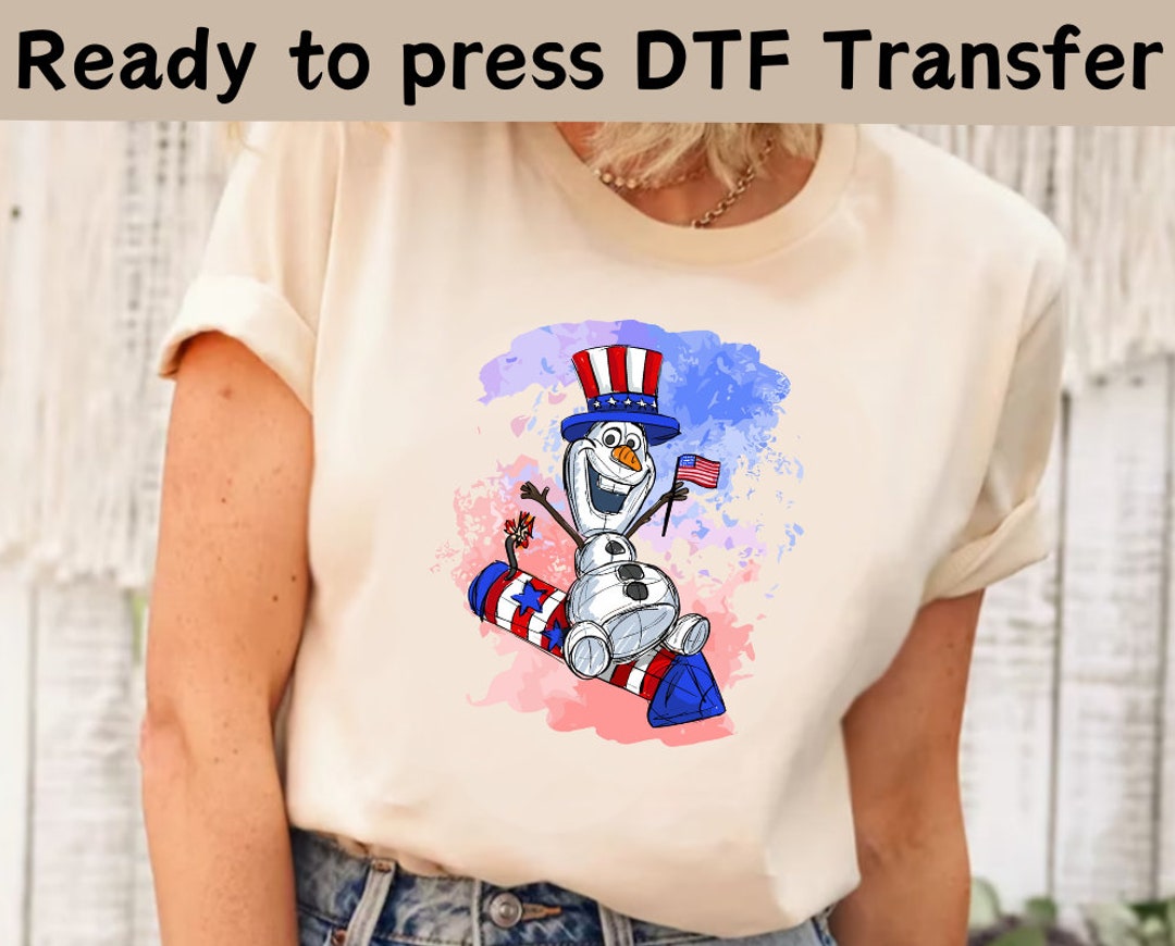 Olaf 4th of July DTF Transfer,olaf America Dtf,disney America Ready to ...