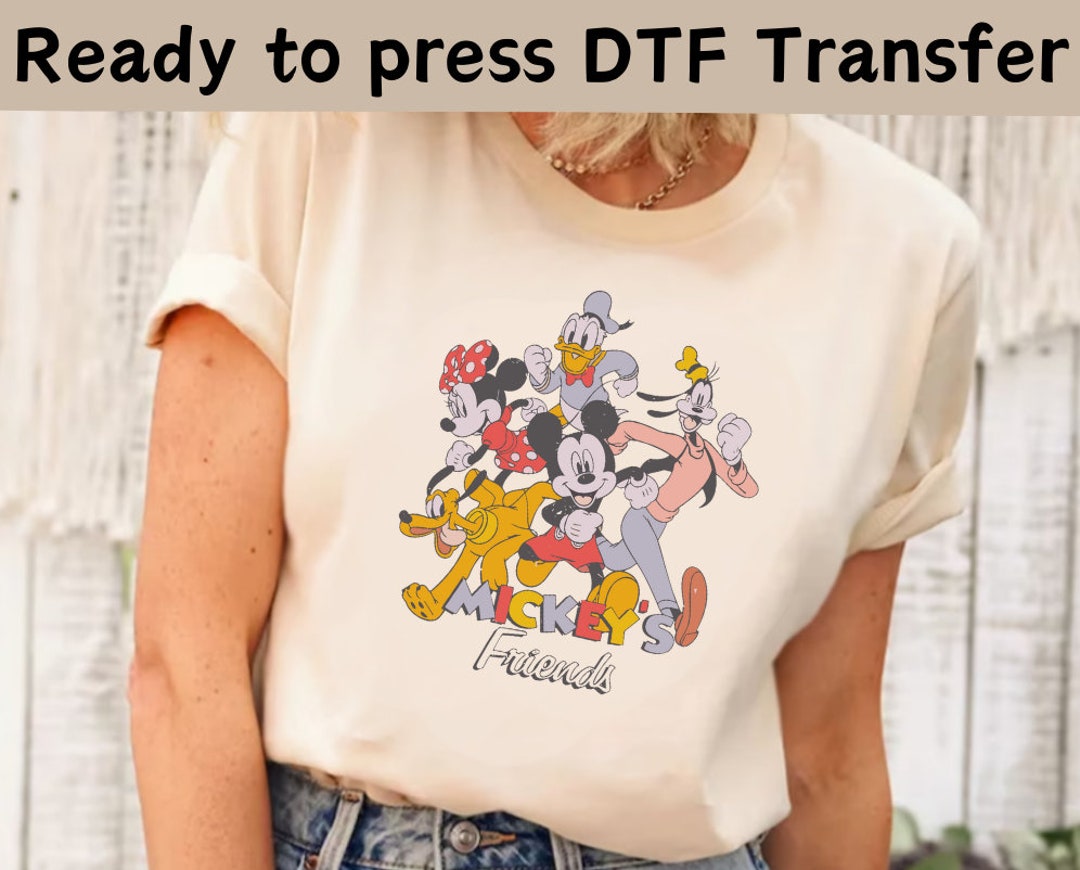 Retro Mickey Mouse DTF Transfer, Disney World Vintage Mickey DTF ...