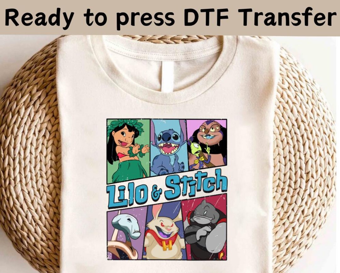 Disney Lilo and Stitch Characters DTF Transfer, Lilo and Stitch Shirt ...
