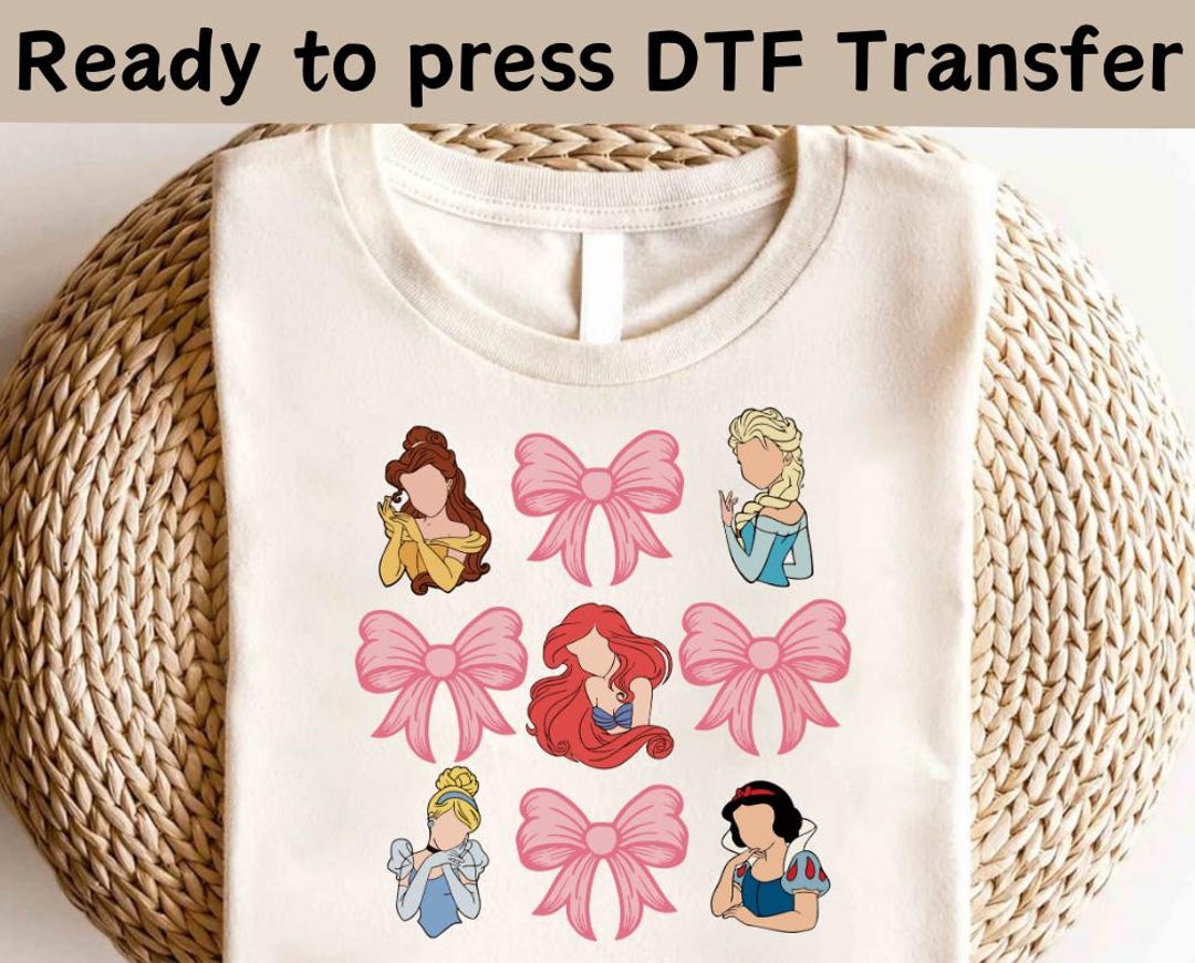 Disney Princess Characters DTF, Disneyland Princess Dtf,disney Princess ...