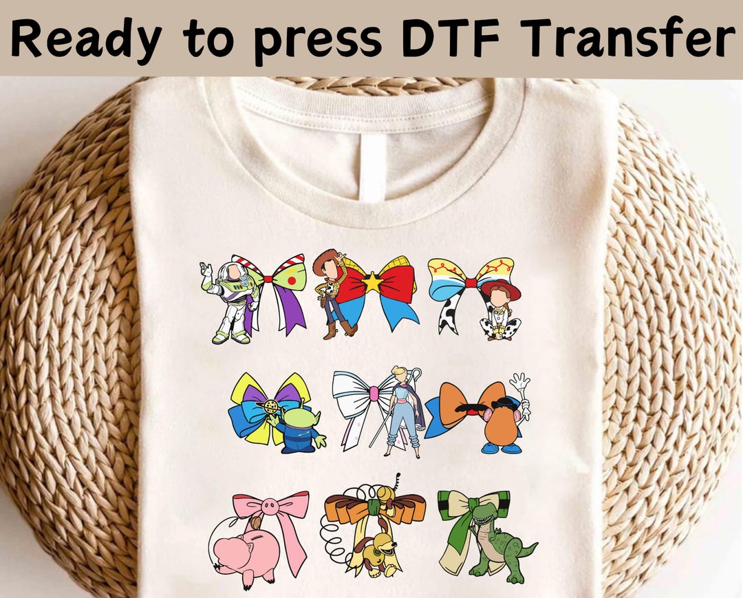 Disney Toy Story Coquette Bows DTF, Disney Toy Story Gift Dtf,woody Buzz Ready to Press, Disney ...