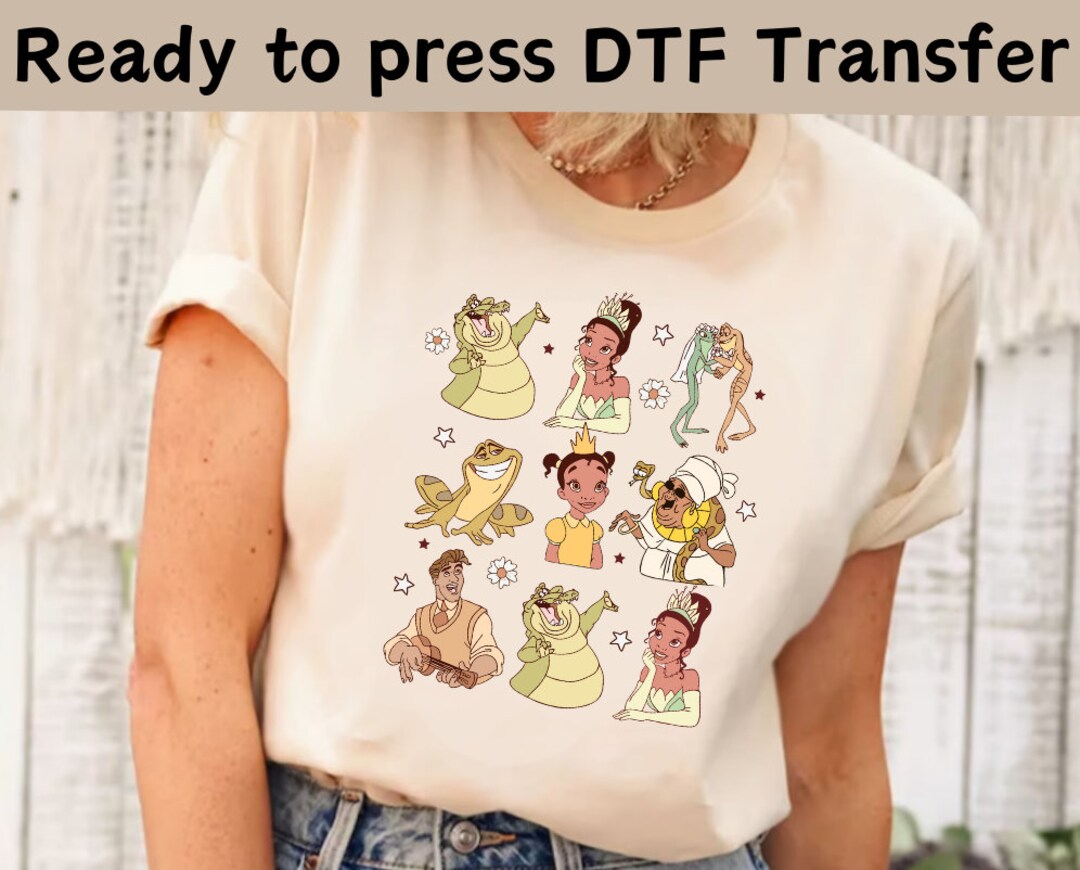 Disney Princess Tiana DTF Transfer, Disney Princess DTF, Princess and ...