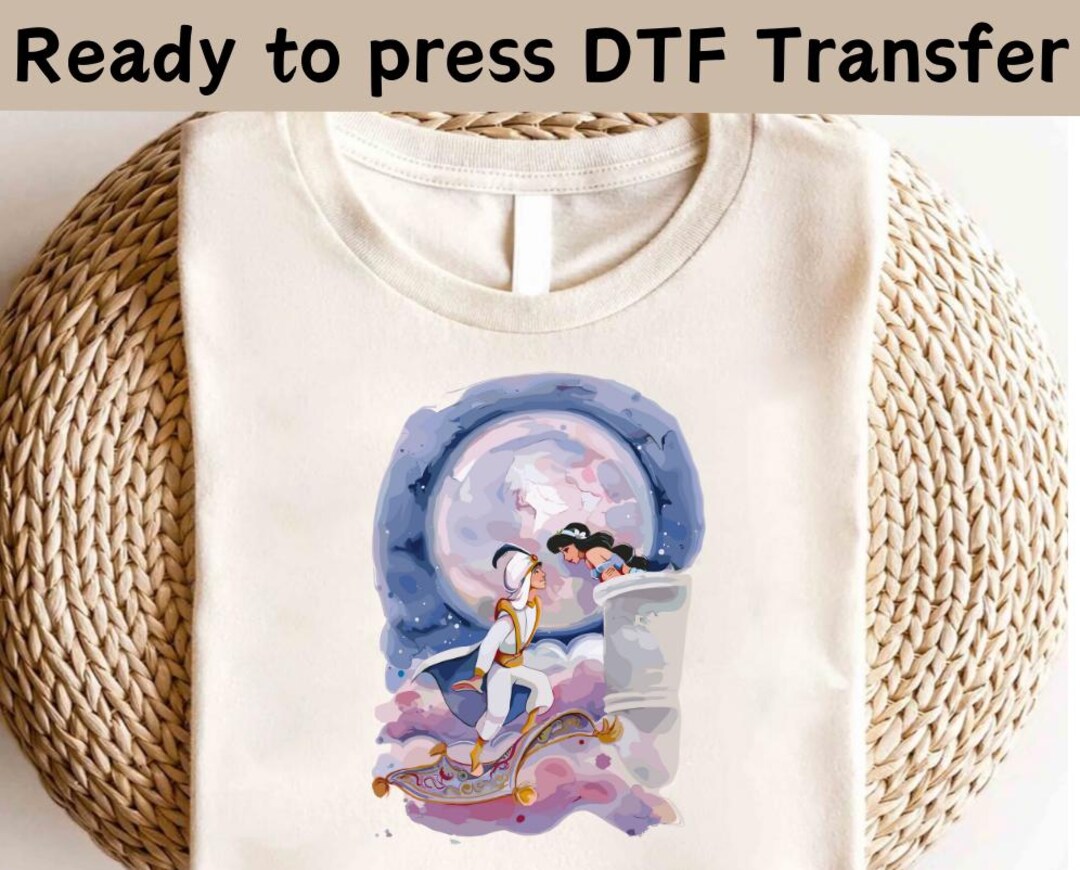 Disney Princess Jasmine Dtf,disney Aladdin and Jasmine Tee,disney ...
