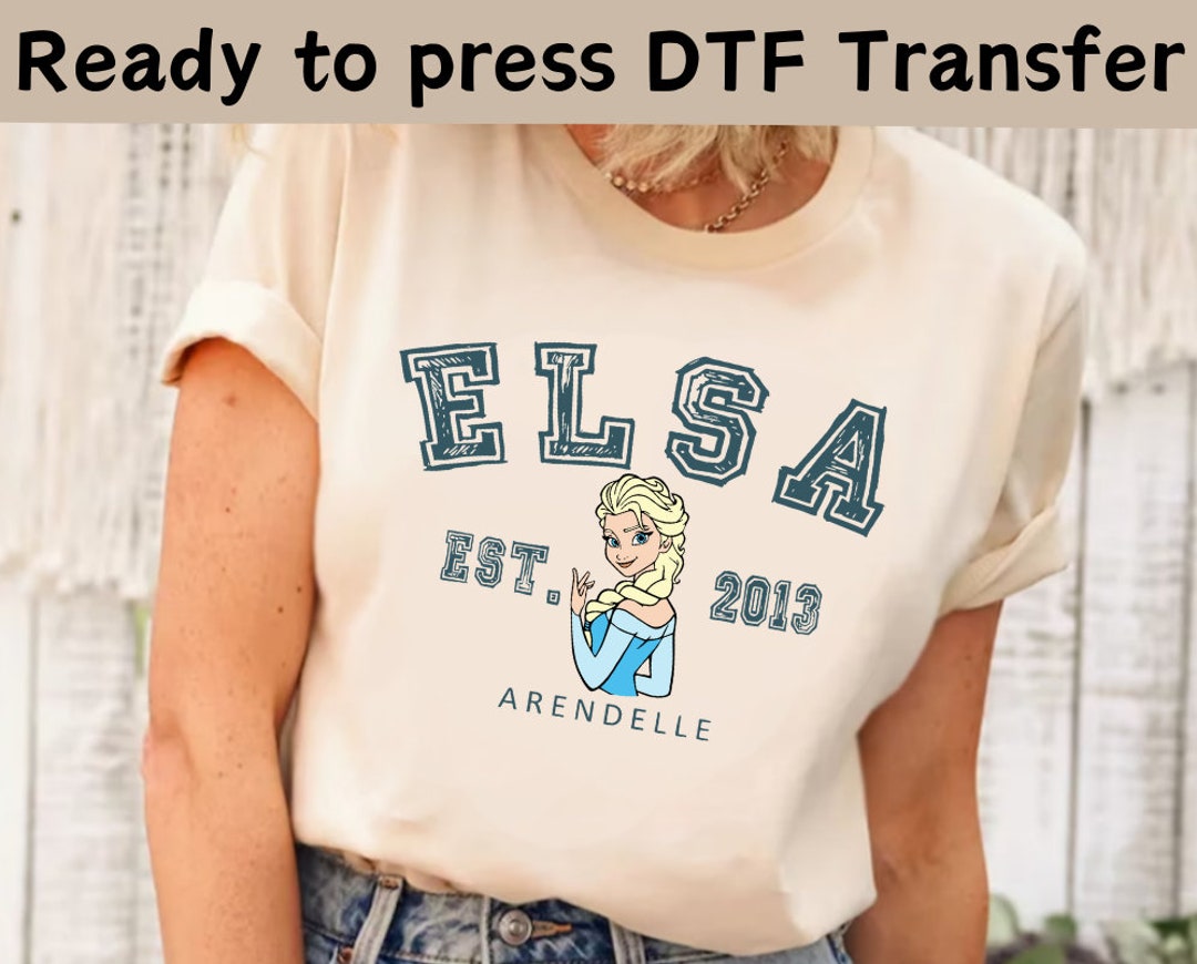 Retro Disney Frozen Elsa DTF Transfer, Disney Princess Transfer, Disney ...