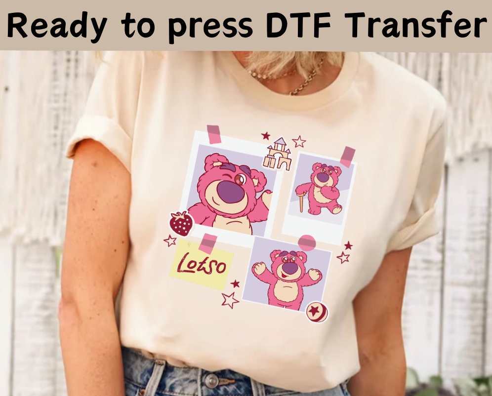 Disney Pixar Toy Story Cute Lotso Grid Photos DTF Transfer, Toy Story ...