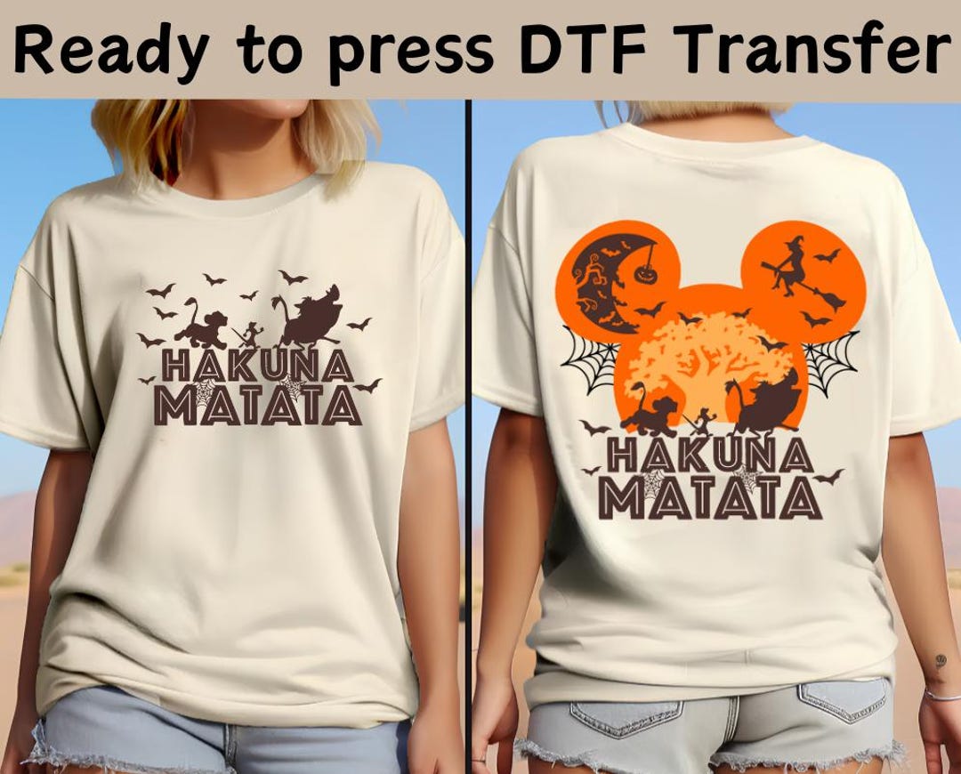 Disney Hakuna Matata Halloween Dtf,spooky Season Shirt,the Lion King ...