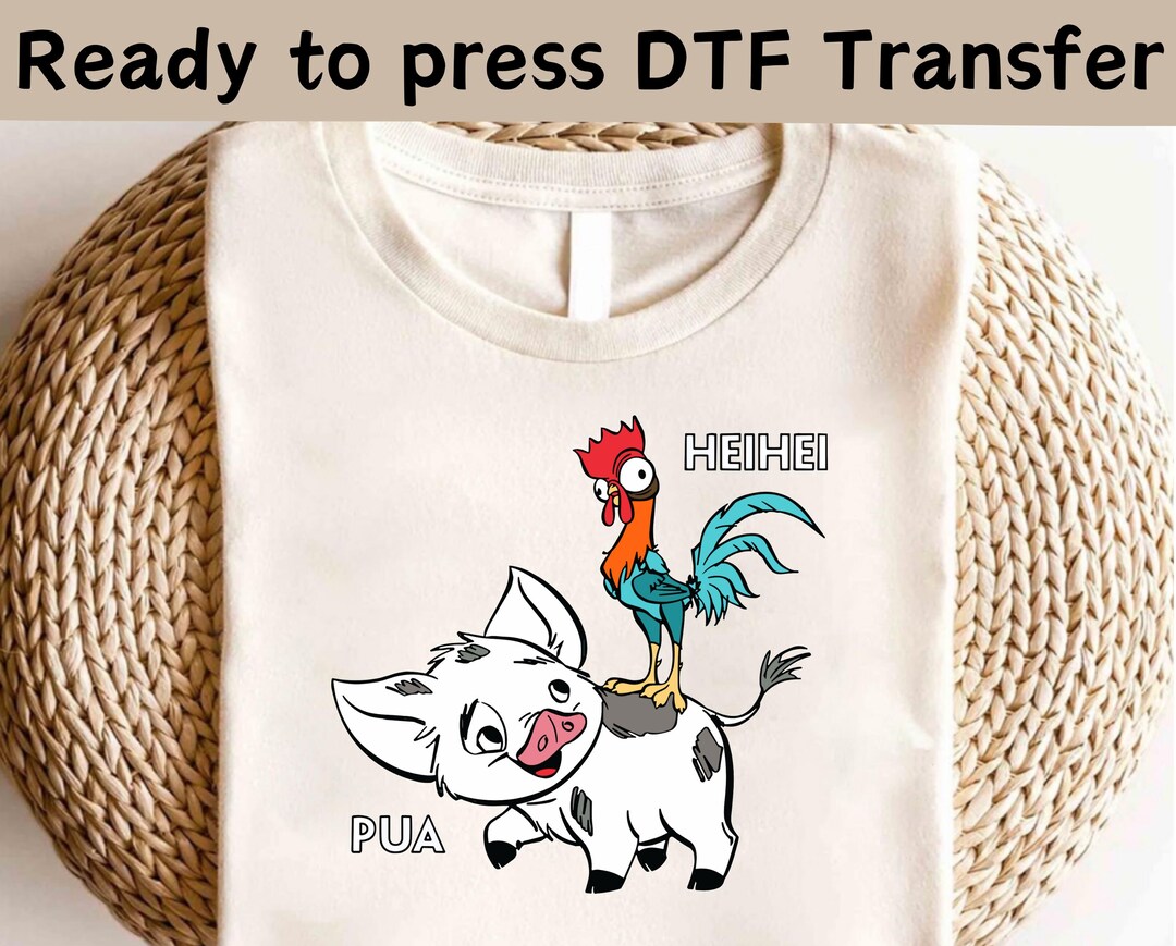 Disney Princess Moana DTF, Moana Pua and Hei Hei Maui Shirt, Moana DTF ...
