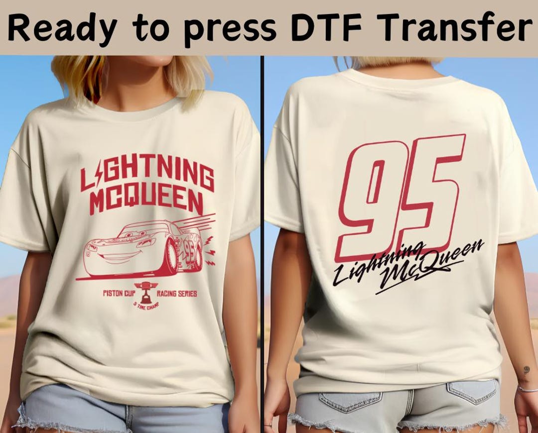 Disney Lightning Mcqueen Two-sided DTF Transfer,disney Cars Radiator ...