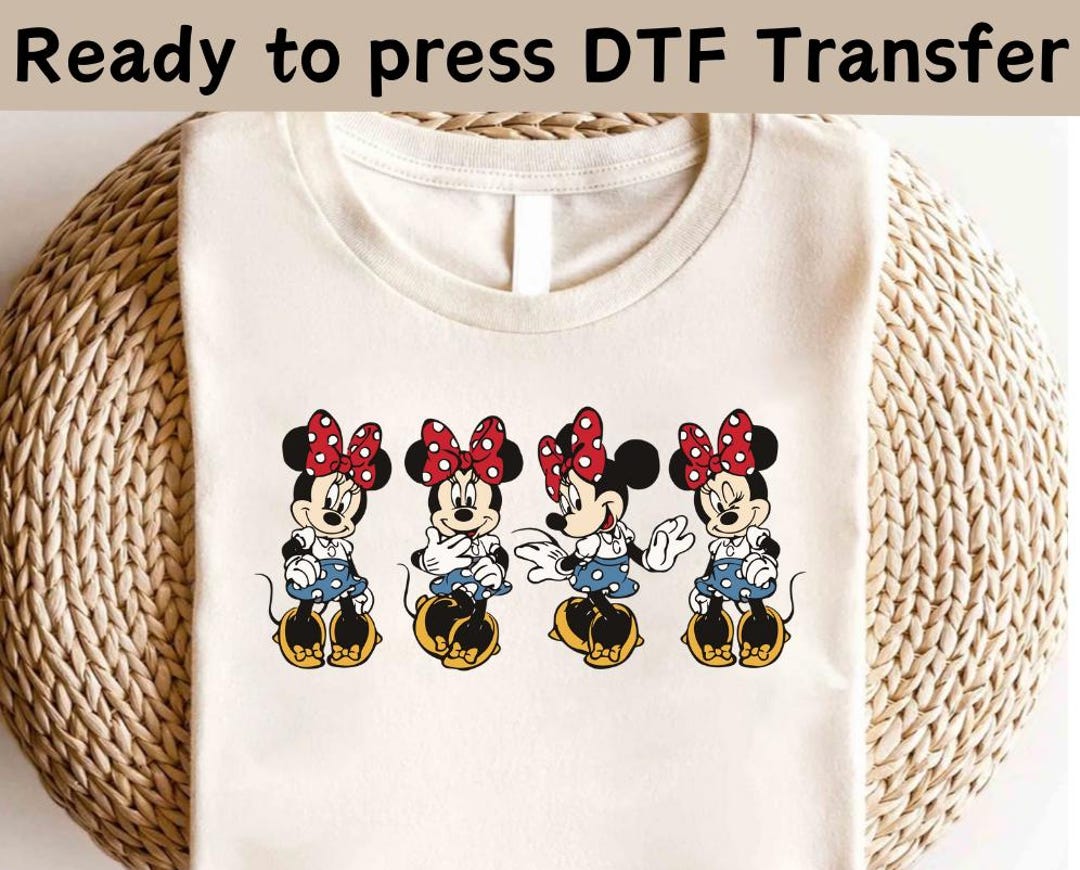 Disney Minnie Mouse DTF, Disney Mickey Minnie DTF, Mickey Mouse Shirt ...