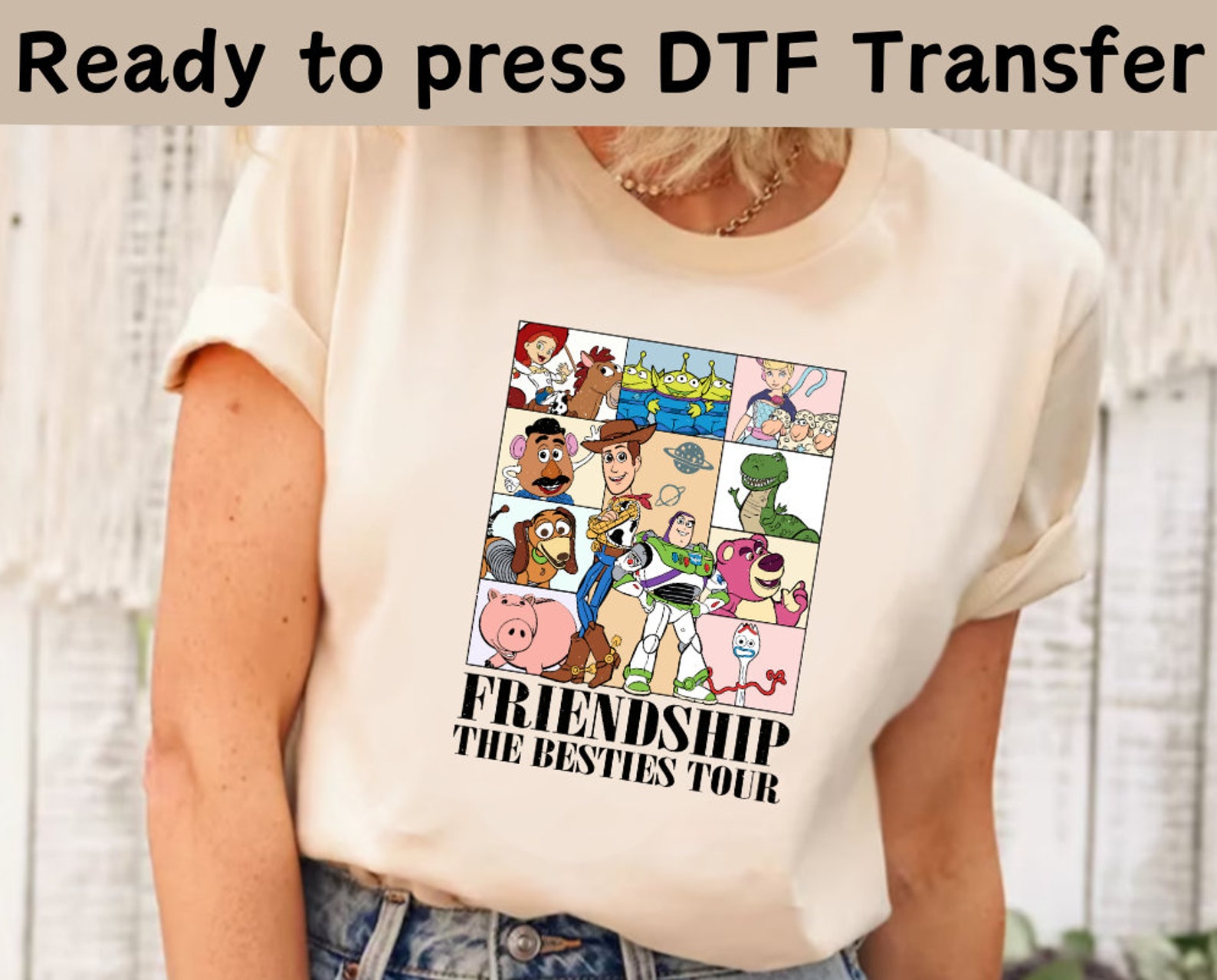 Toy Story Friendship the Besties Tour DTF Transfer, Disney Best Friends ...