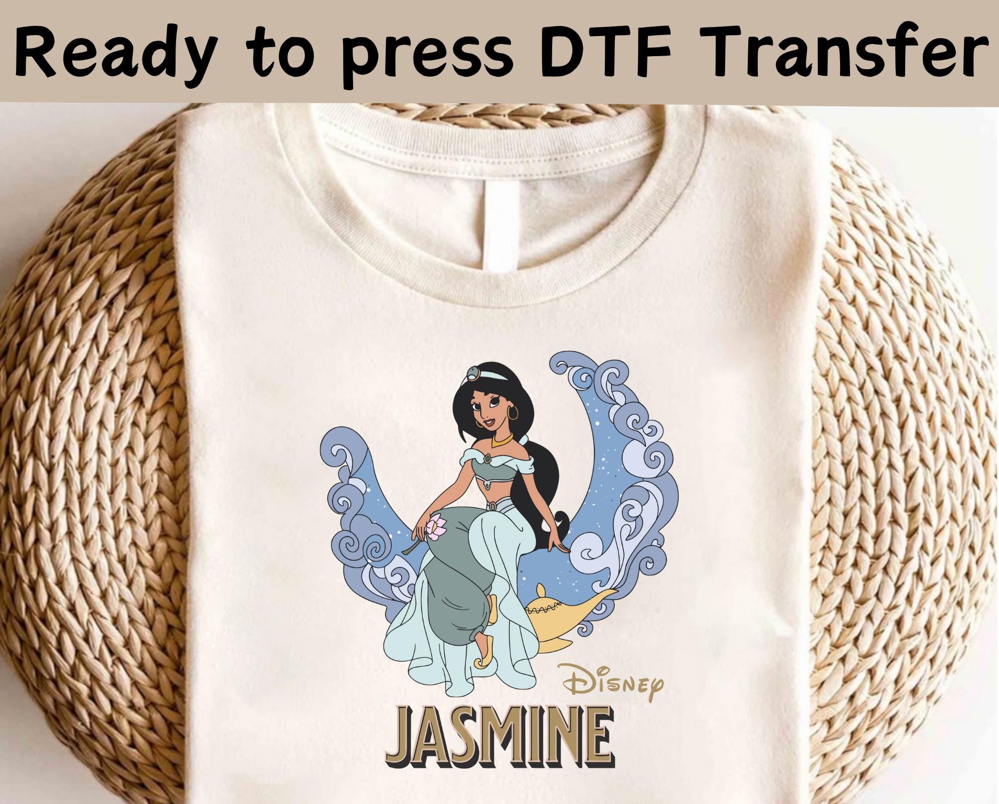 Disney Princess Jasmine Dtf,disney Aladdin and Jasmine Tee,disney ...