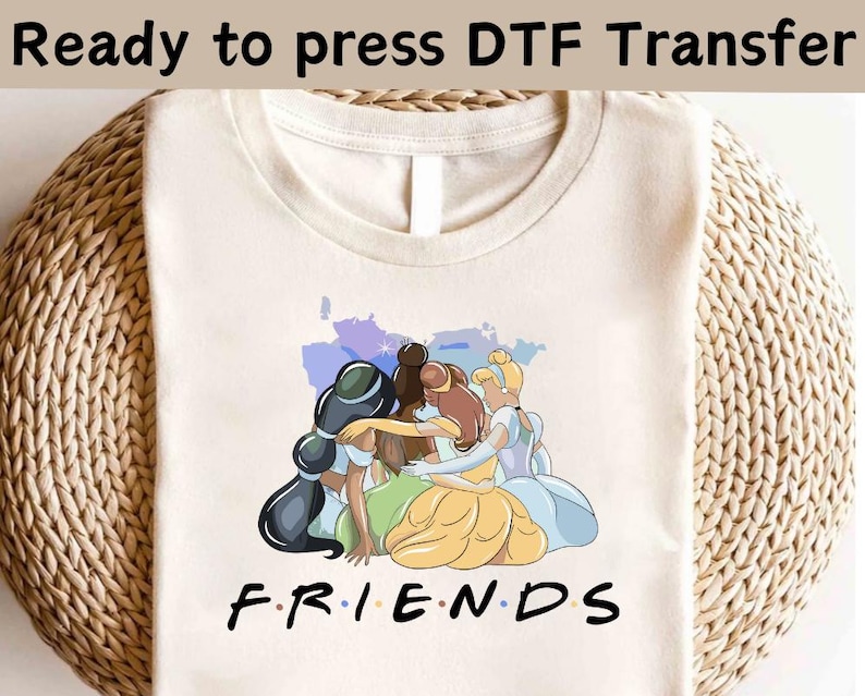 Disney Princess Characters DTF, Disney WDW Princess Friends Tee ...