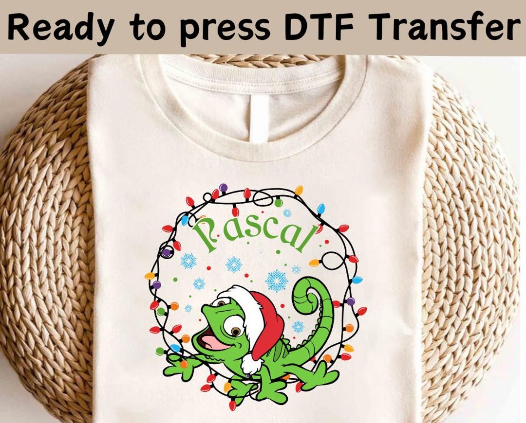 Disney Tangled Pascal Christmas DTF, Rapunzel Tangled Christmas Dtf ...