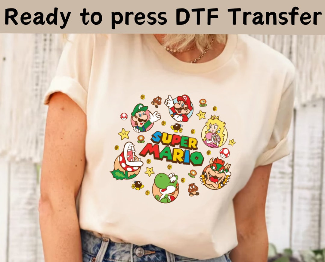 Super Mario Friends DTF Transfer,super Mario Character Dtf,super Mario ...