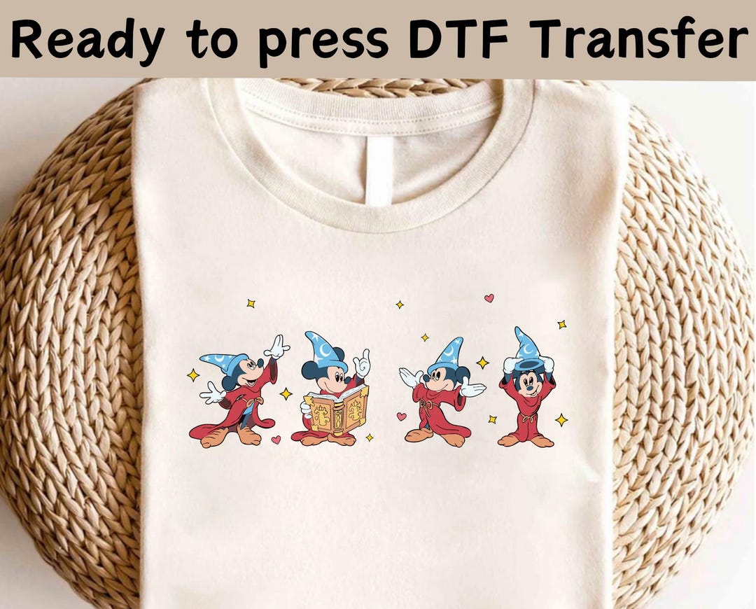 Disney Fantasia Sorcerer Mickey Mouse DTF, Mickey Fantasmic Shirt ...