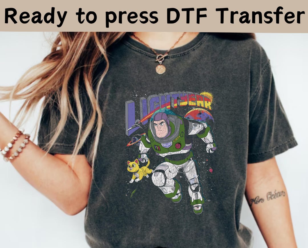 Toy Story Buzz Lightyear DTF Transfer, Disney Buzz Lightyear DTF ...