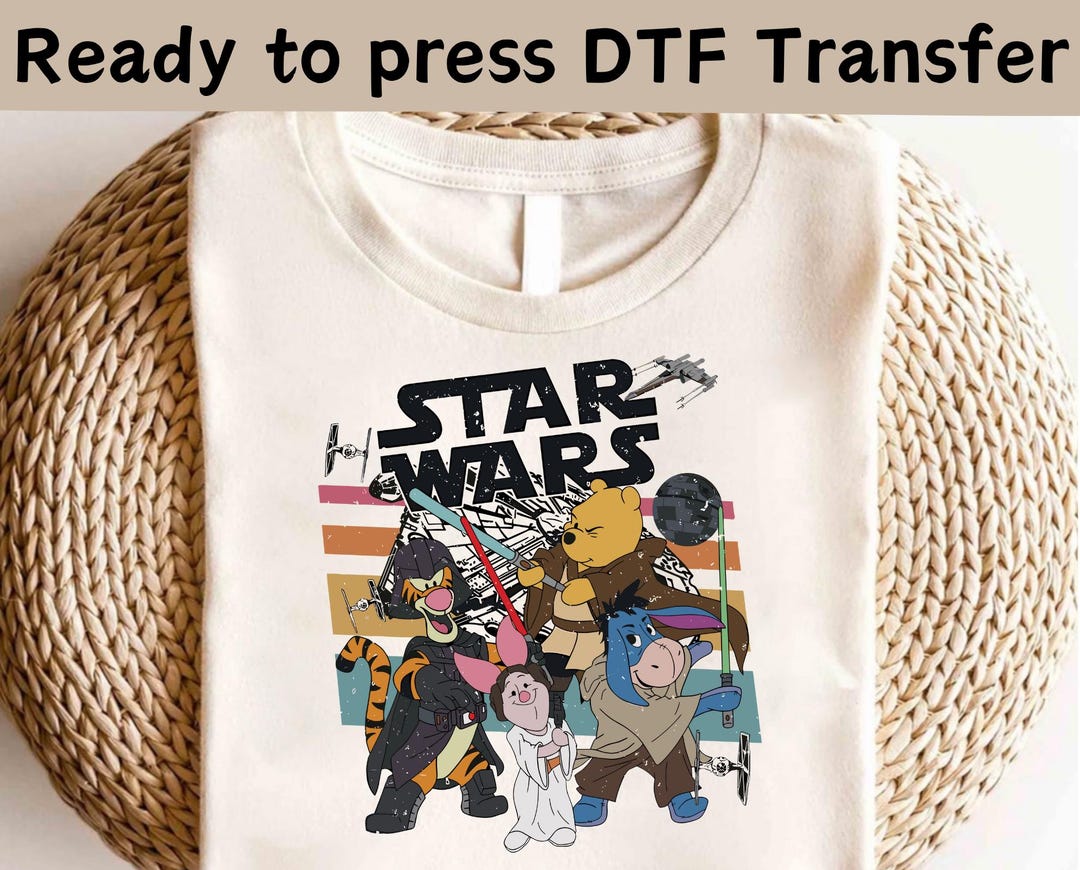 Disney Winnie the Pooh Star Wars DTF, Star Wars Group Dtf,pooh and ...