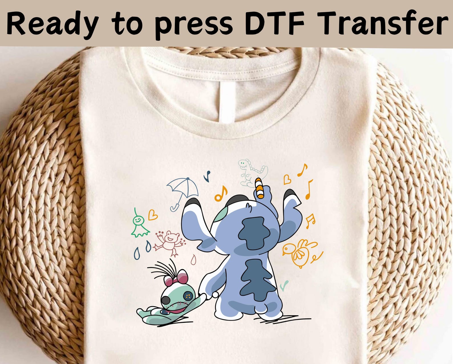 Disney Lilo and Stitch Characters DTF Transfer, Lilo and Stitch Classic ...