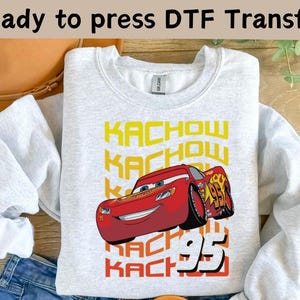Disney Lightning Mcqueen Kachow 95 DTF, Disney Cars Radiator Springs ...