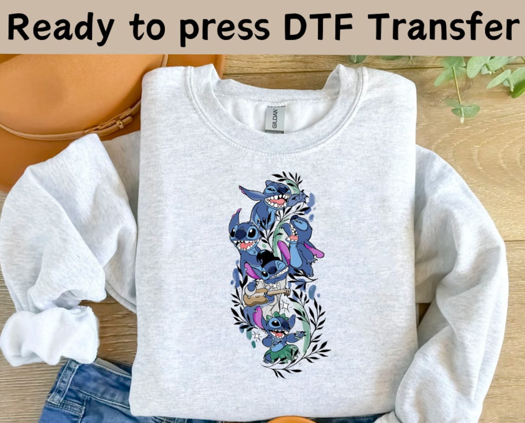 Disney Stitch DTF Transfer, Lilo and Stitch Shirt, Ready to Press DTF ...