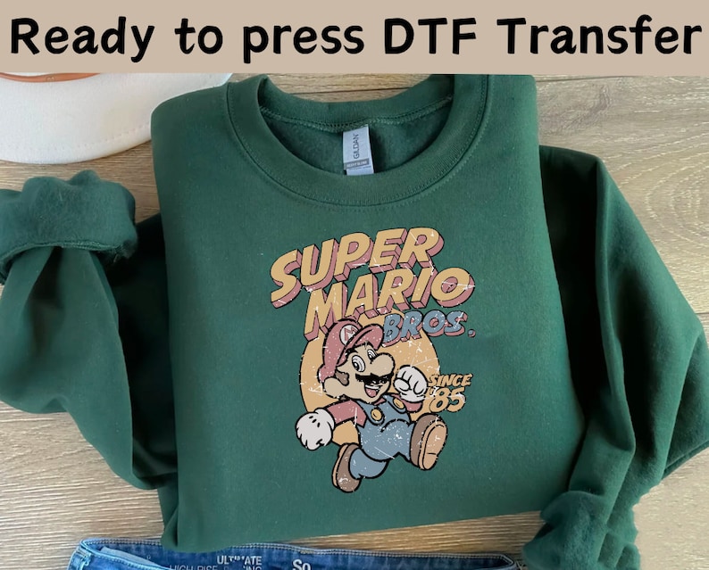 Super Mario Bros 85 DTF Transfer,super Mario Character DTF Transfer ...