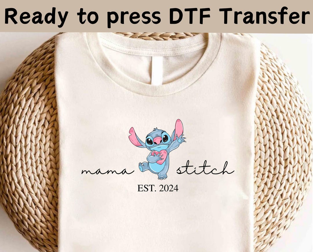 Disney Stitch and Lilo Mama DTF Transfer, Lilo and Stitch Mama Shirt ...