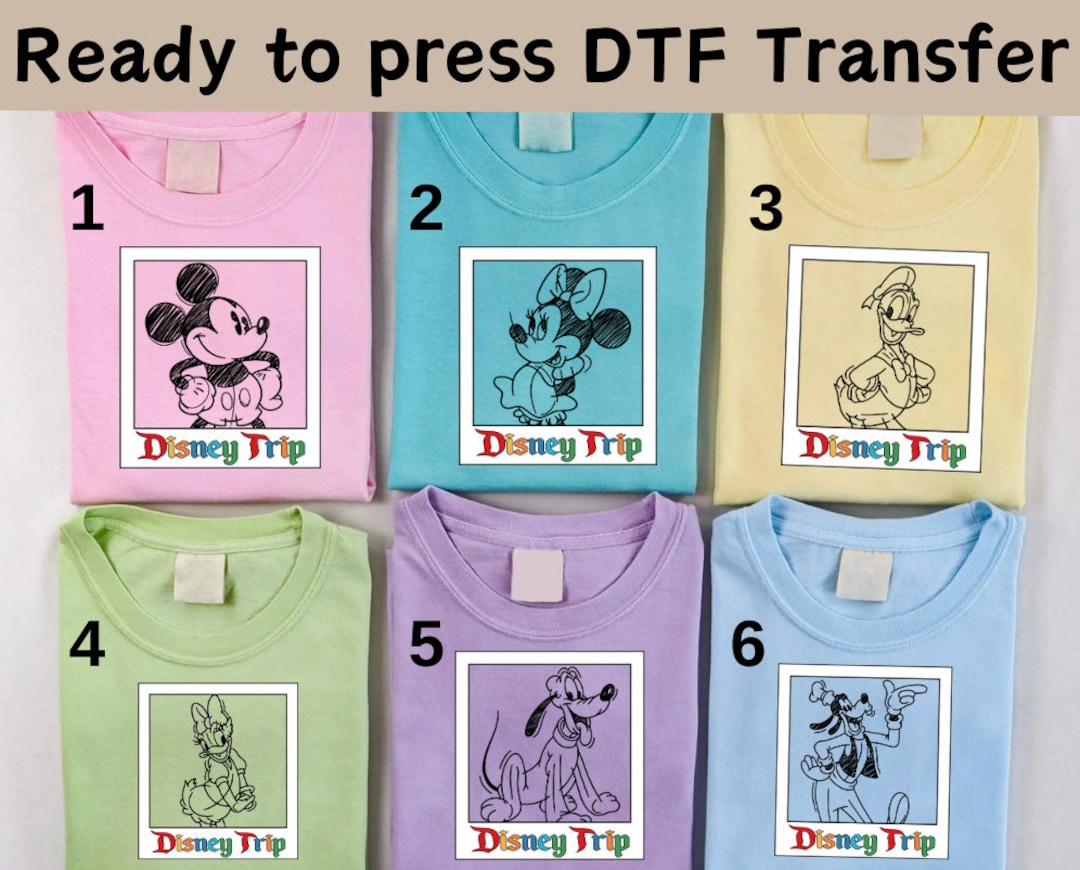 Disney Mickey and Friends Trip Custom Characters DTF, Disney Mickey DTF ...