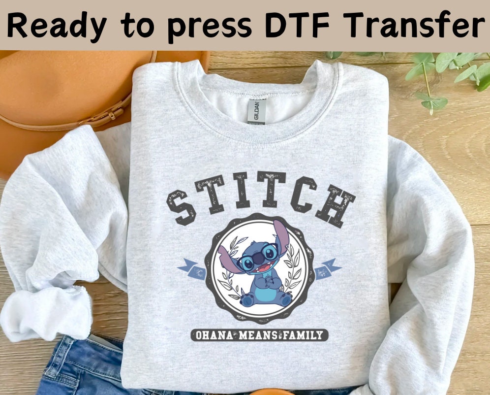 Disney Stitch Ohana DTF Transfer,lilo and Stitch Shirt,ready to Press ...
