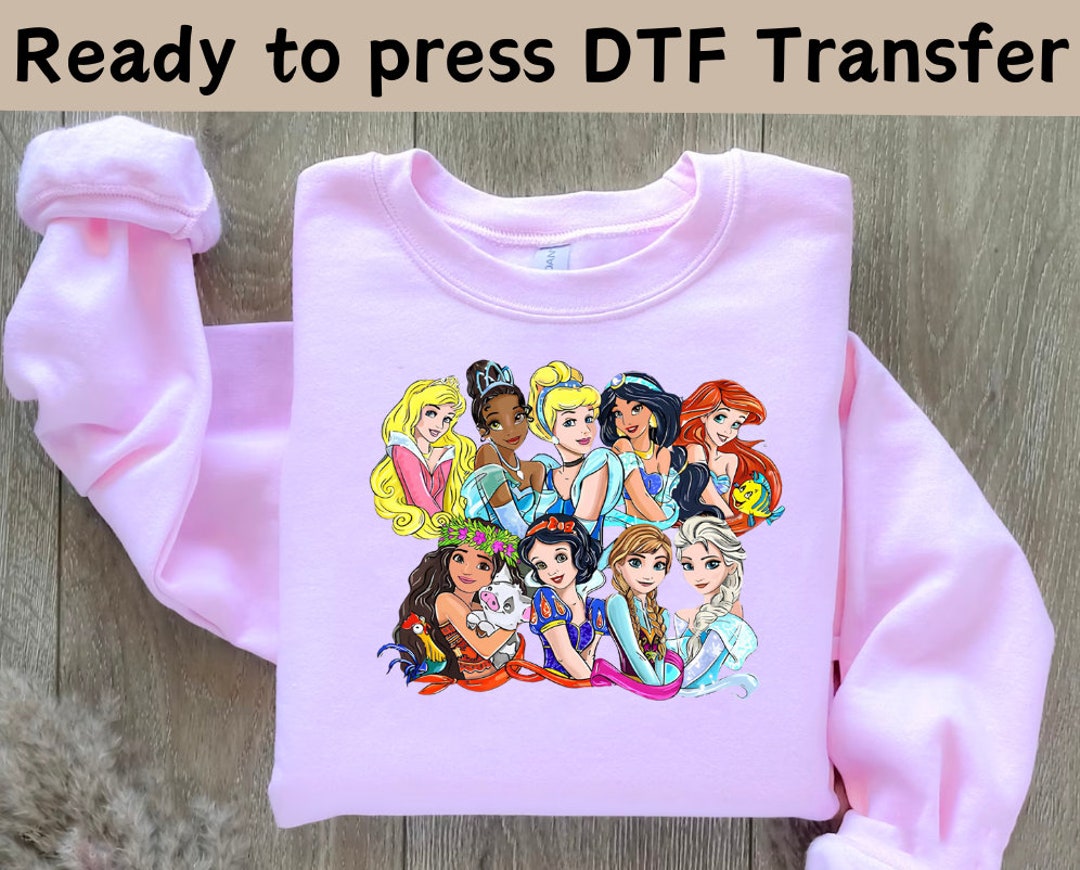 Disney Princess Characters Group DTF Transfer, Disney Princess Transfer ...