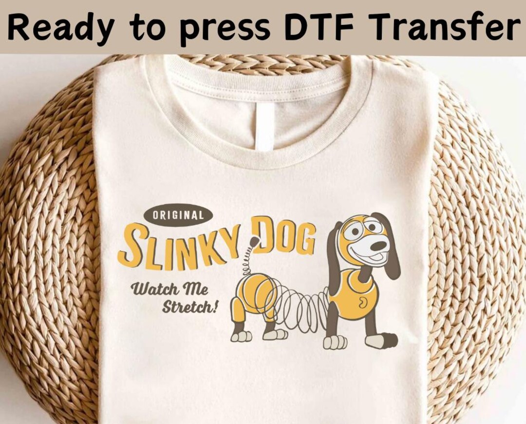 Disney Pixar Toy Story Slinky Dog Retro DTF Transfer,toy Story Slinky ...