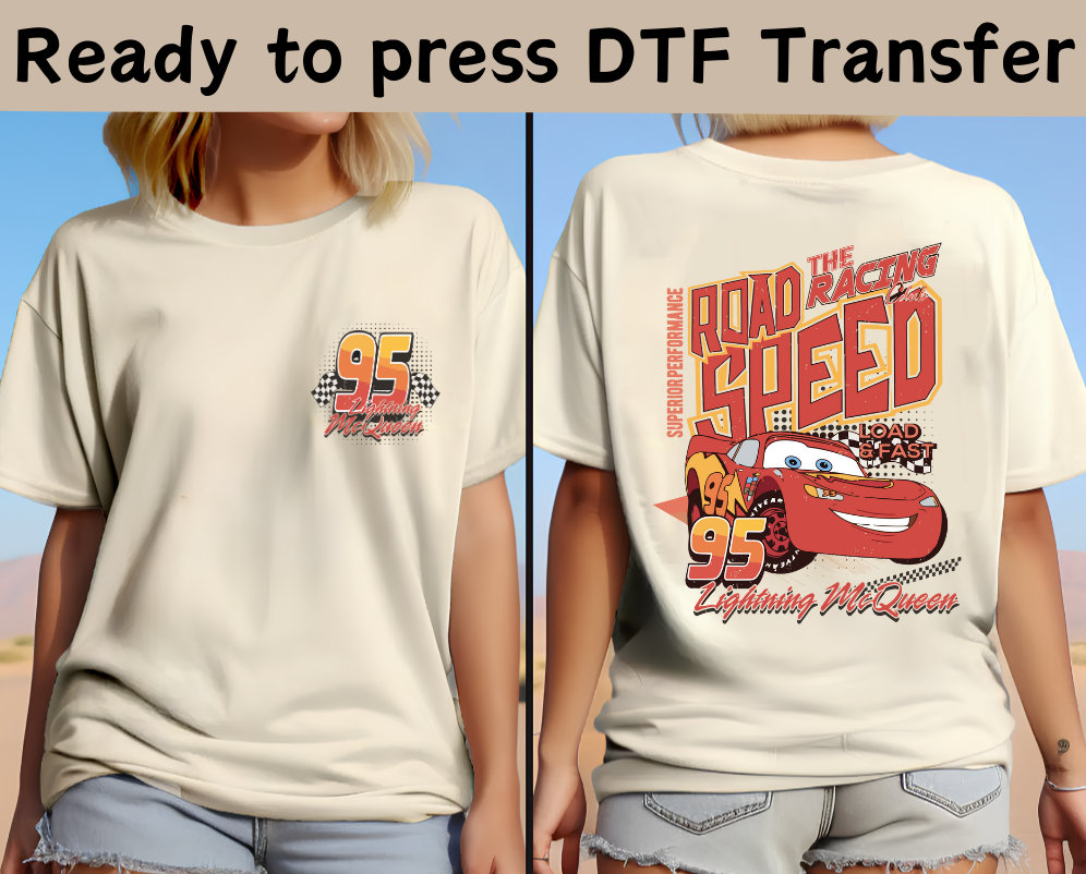 Disney Lightning Mcqueen Two-sided DTF Transfer,disney Cars Radiator ...