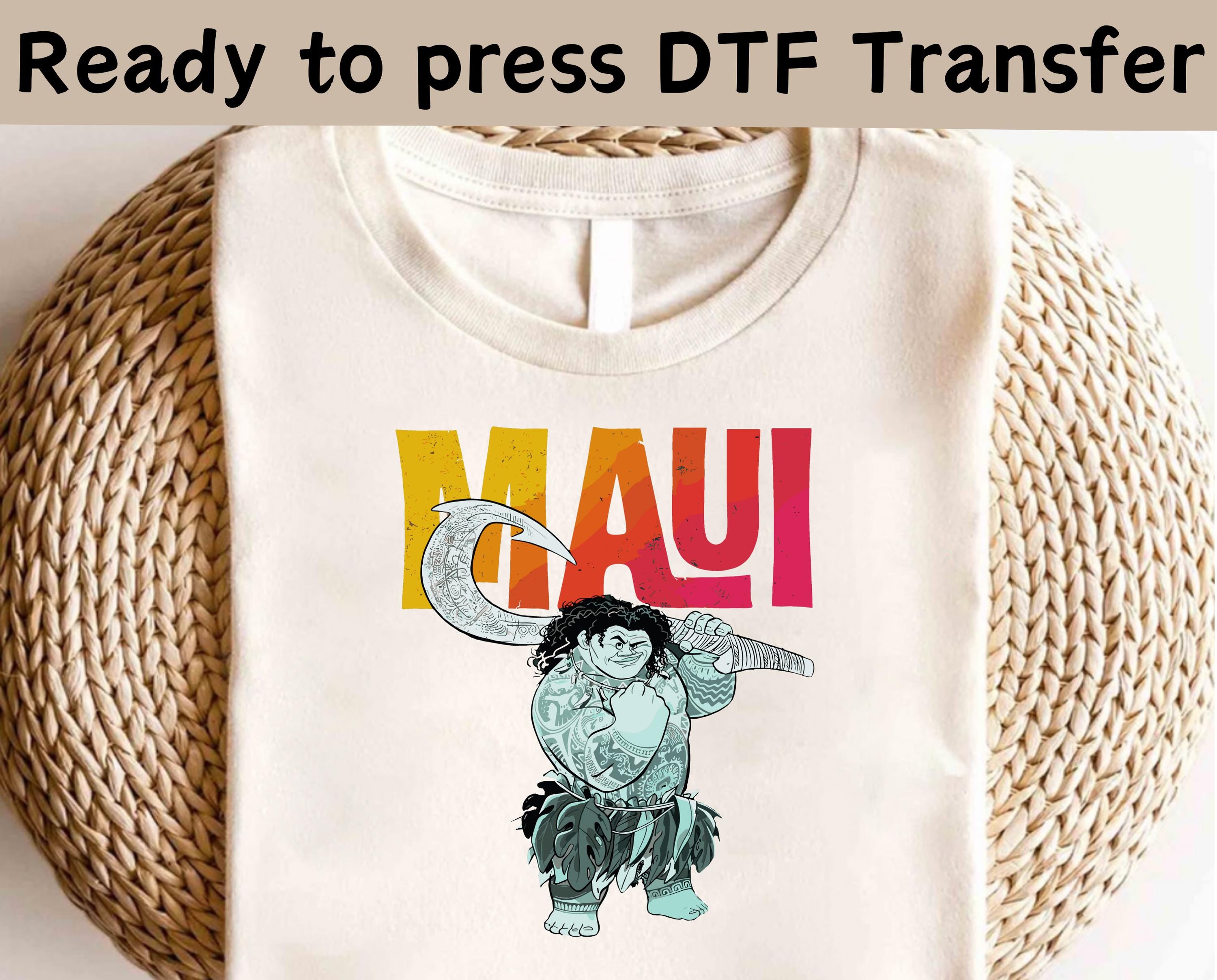 Disney Princess Maui DTF Transfer, Moana Pua and Hei Hei Maui Transfer ...