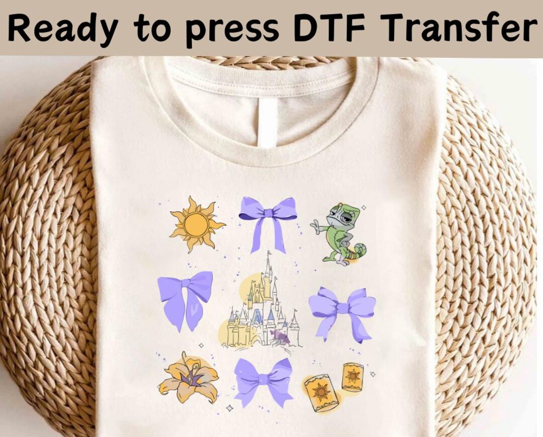 Disney Pascal Coquette Bows DTF Transfer, Rapunzel Tangled DTF, Disney ...