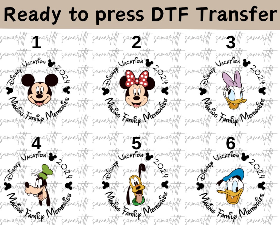 Disney Mickey Mouse Friends DTF Transfer, Disney Custom Mickey DTF ...