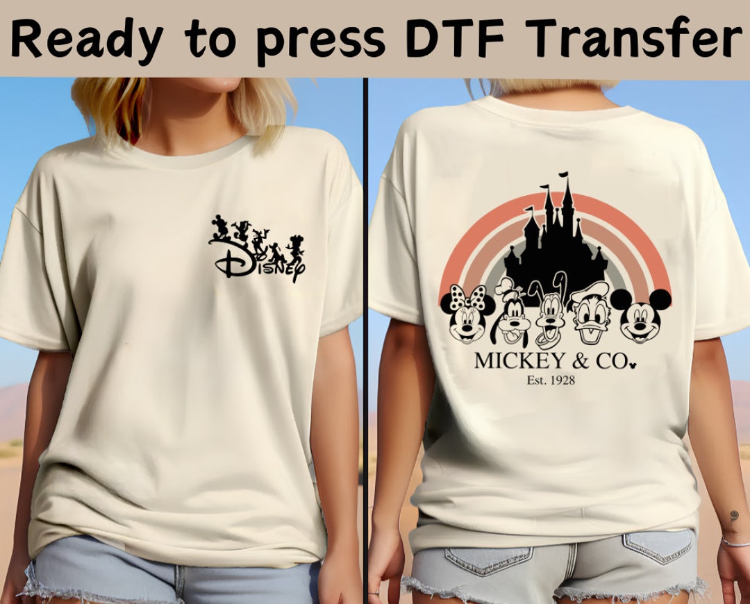 Disney Mickey and Friends Two-sided DTF Transfer, Disney Funny Mickey ...