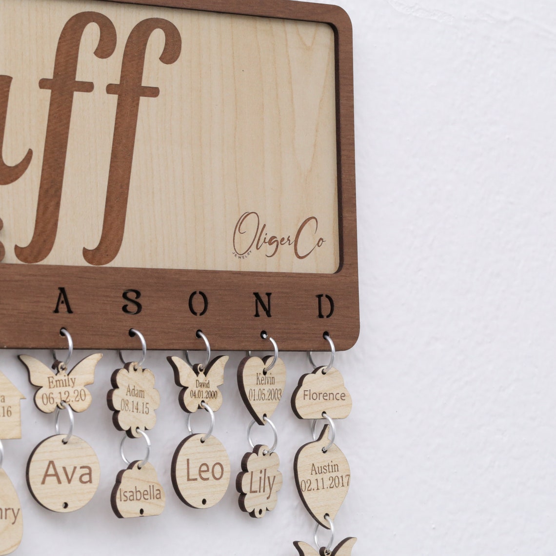 Staff Birthday Board With Company Logo, Wood Birthday Calender, Durable ...