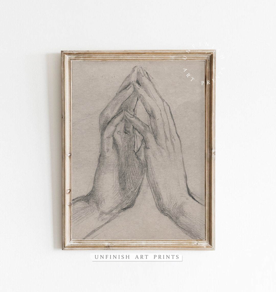 Vintage Lover's Hands Sketch | Hand Drawing Sketch | Printable Art ...