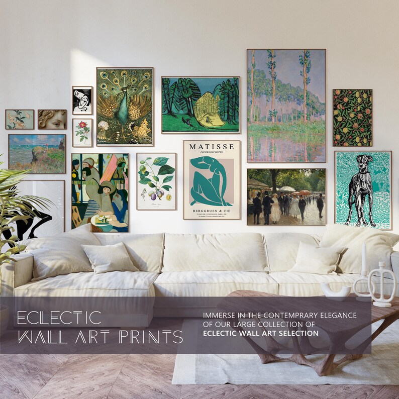 2000+ Prints Bundle Eclectic Wall Art Vintage Gallery Set, Maximalist ...
