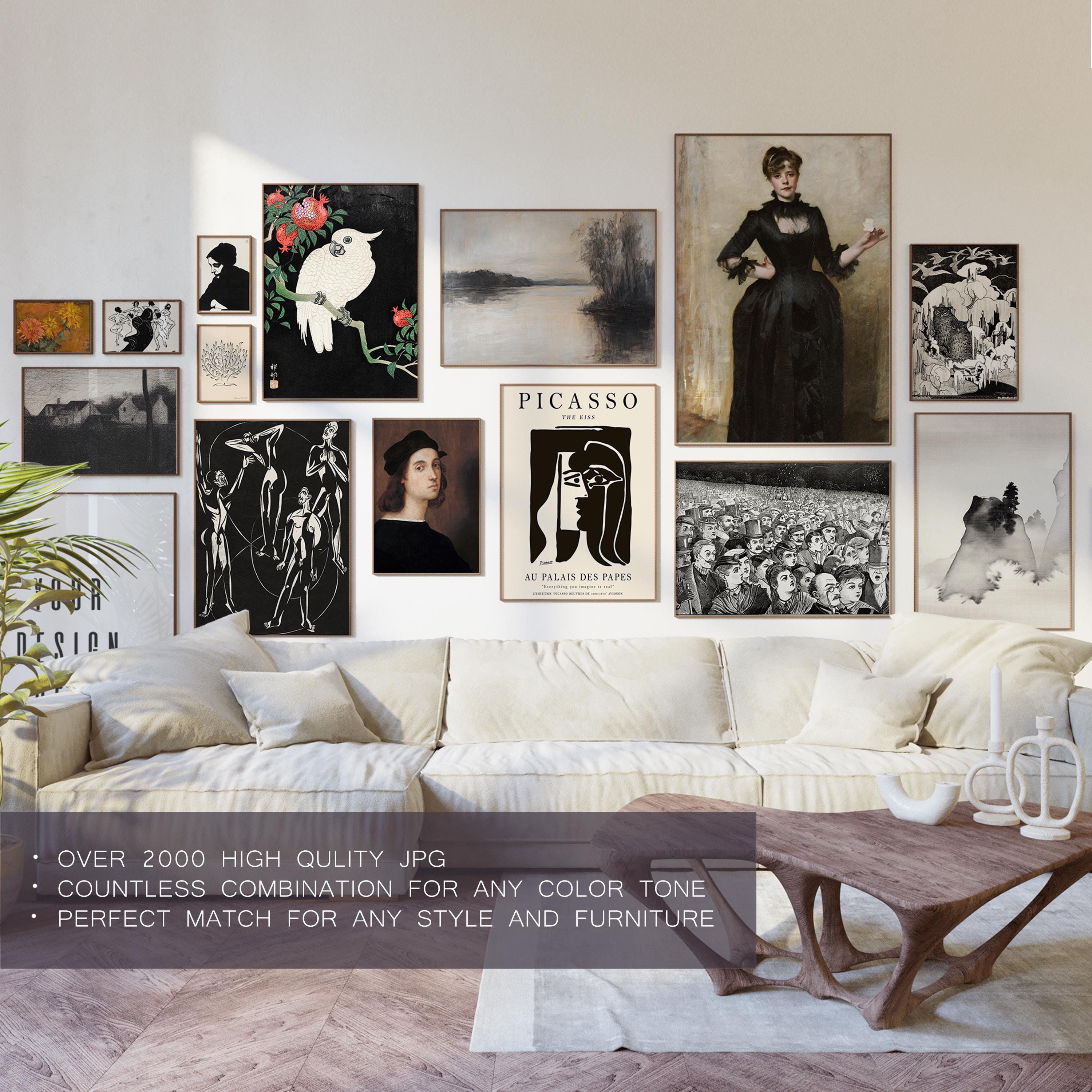 2000+ Prints Bundle Eclectic Wall Art Vintage Gallery Set, Maximalist ...