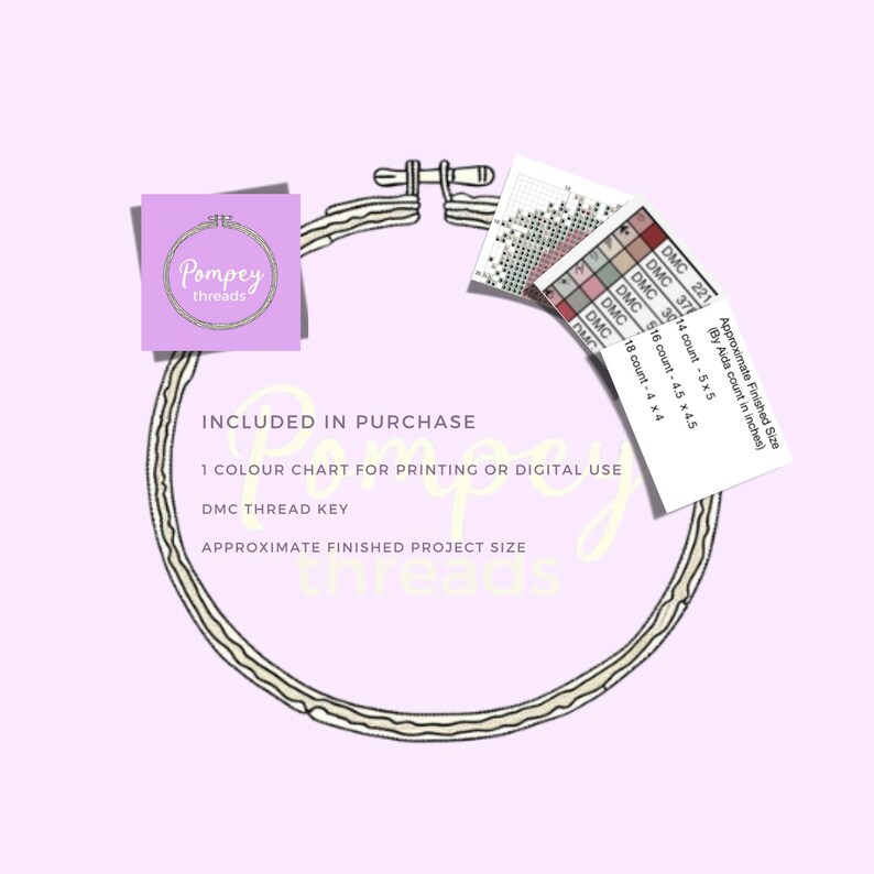 Confetti Heart Cross Stitch PDF Pattern Instant Download (colour ...