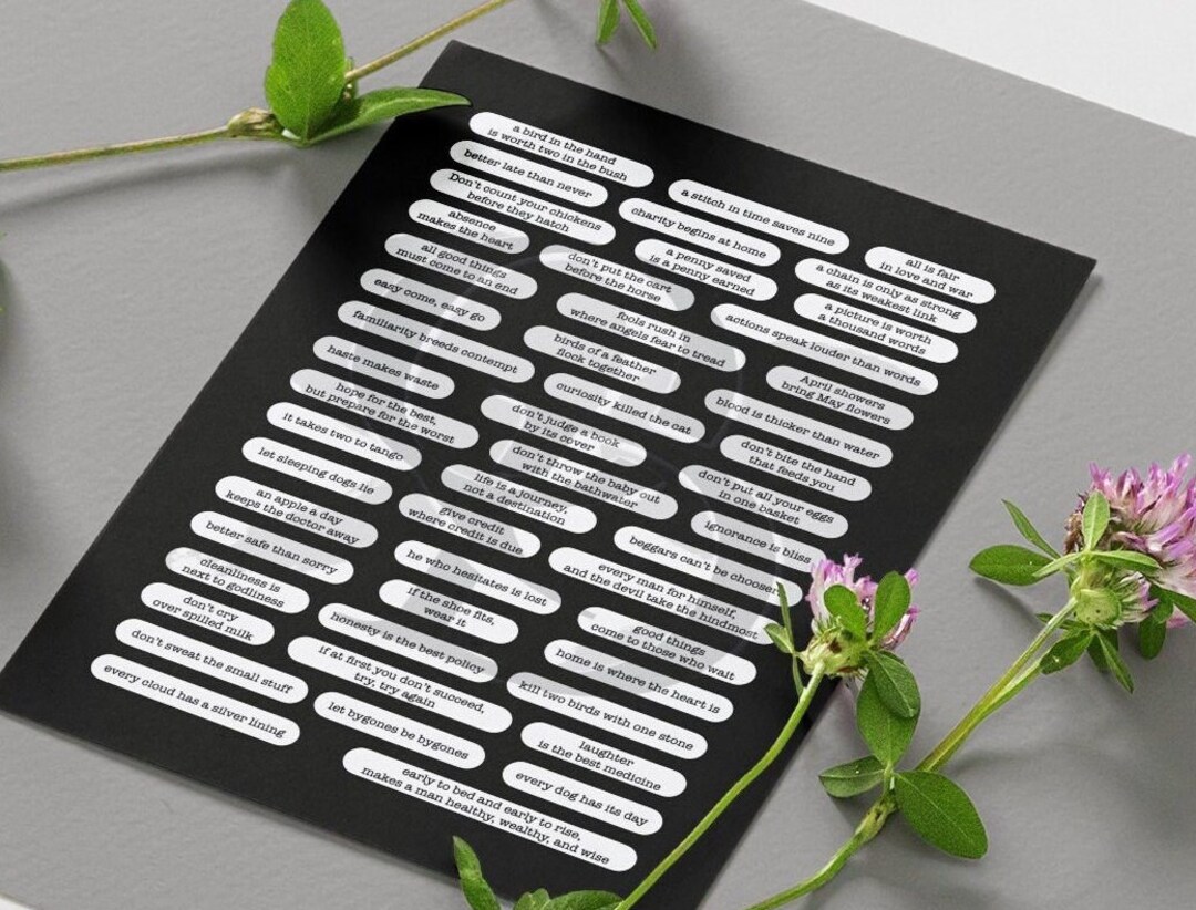 English Quotes, Sayings, Proverbs and Idioms Vintage Ephemera for ...