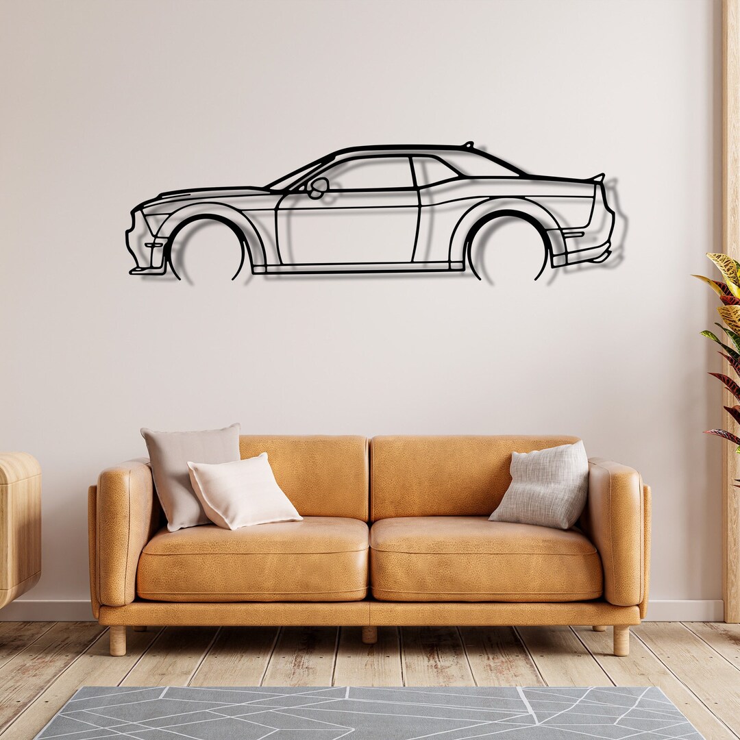 Challenger Scat Pack Wide Body Theme Metal Wall Art , Challenger Metal ...