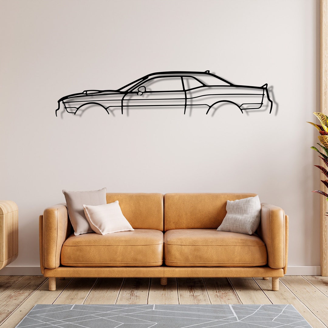 Challenger Scat Pack Theme Metal Wall Art , Challenger Metal Garage ...